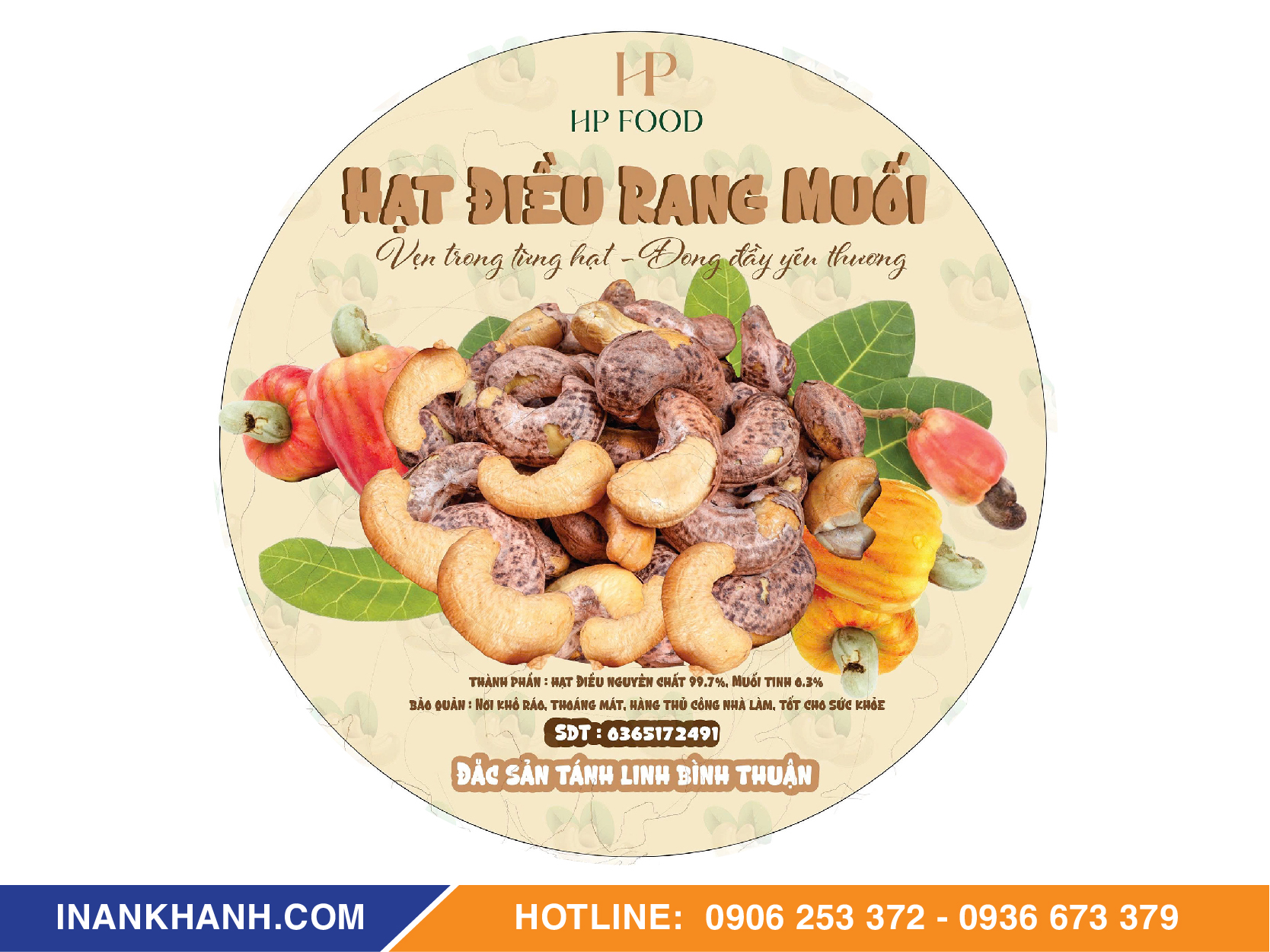 In Tem Nhãn Hạt điều TPHCM - Mẫu đẹp, Giá Tốt, Giao Nhanh